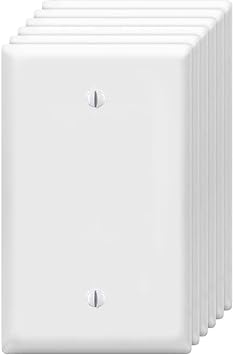 ZEFTV Blank Wall Plates 1-Gang blank Switch Outlet Electrical Cover ...