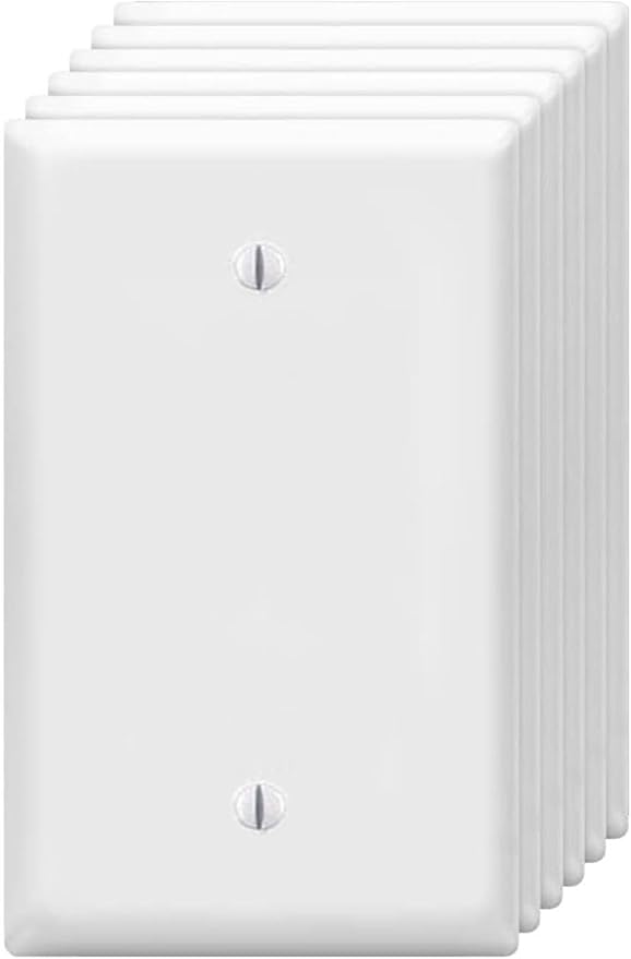 Blank Wall Plates 1-Gang blank Switch Outlet Electrical Cover Plate ...