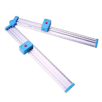 F FABOBJECTS® Metal Ruler with Level Positioning Tool 180° Rotating ...