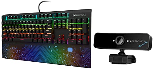 ZEBRONICS Zeb-MAX Chroma Premium Mechanical Gaming Keyboard with 104 ...