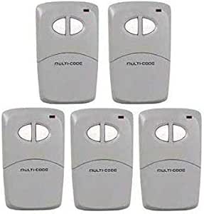 (5-Pack) 4120 Linear Multi Code 2 Button Garage Gate Remote MCS412001 ...