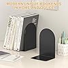 Amazon.com: ALOTCHE Bookends 4 Pairs, Metal Round Book Ends, Bookends ...
