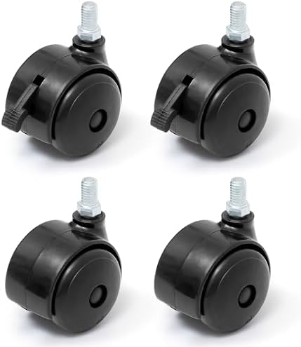 Livzing Plastic 2 Lockable Wheels & 2 Non-Lockable Wheels-360° Rotating ...