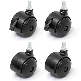 Livzing Plastic 2 Lockable Wheels & 2 Non-Lockable Wheels-360° Rotating ...