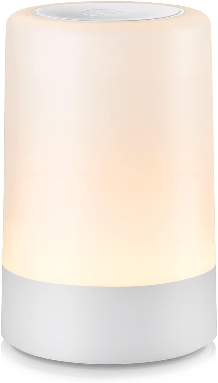LED Night Light, Smart Bedside Table Lamp, Touch Control Dimmable USB ...
