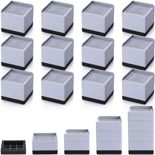 Amazon.com: Dandat 36 Pcs Bed Risers Furniture Risers Bulk Couch Raise ...
