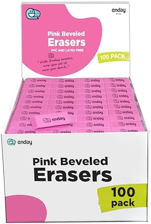 Amazon.com : Pink Bulk Erasers, Large Pink Eraser Latex and Smudge Free ...