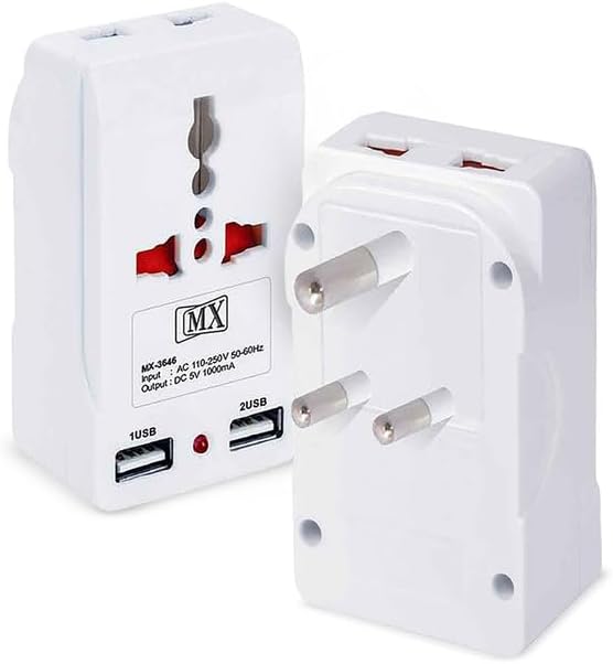 MX Travel Adapter With USB Port, Multi Plug Socket Charger for UK/USA ...