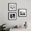 Amazon.com - 8x8 Picture Frames Black Set of 3, Solid Oak Wood 8”x8 ...