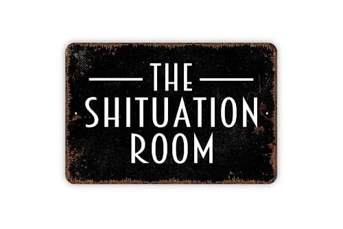 Amazon.com: 8" x 12" The Shituation Room Situation Funny Bathroom ...