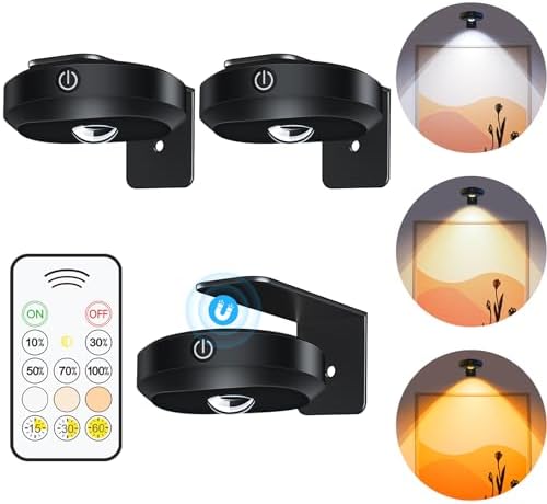 LED Wireless Spotlight, Battery Operated Lights with Remote Control ...