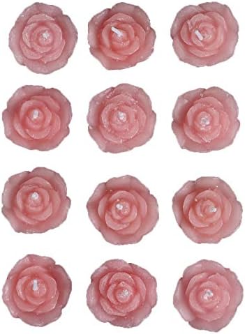 Amazon.com: Mega Candles 12 pcs Unscented Ivory Floating Rose Petals ...