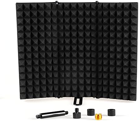 Amazon.com: Microphone Isolation Shield, AGPTEK 5 Foldable Absorbing ...