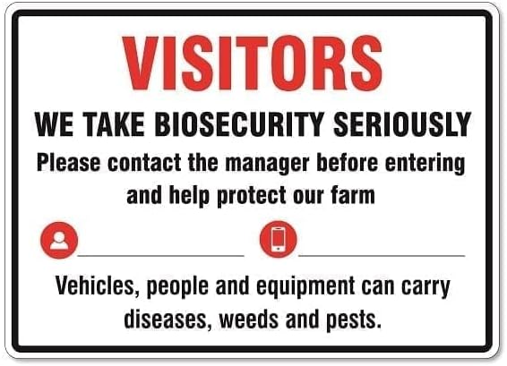Amazon.com: We Take Biosecurity Seriously Sign Farming Biosecurity ...