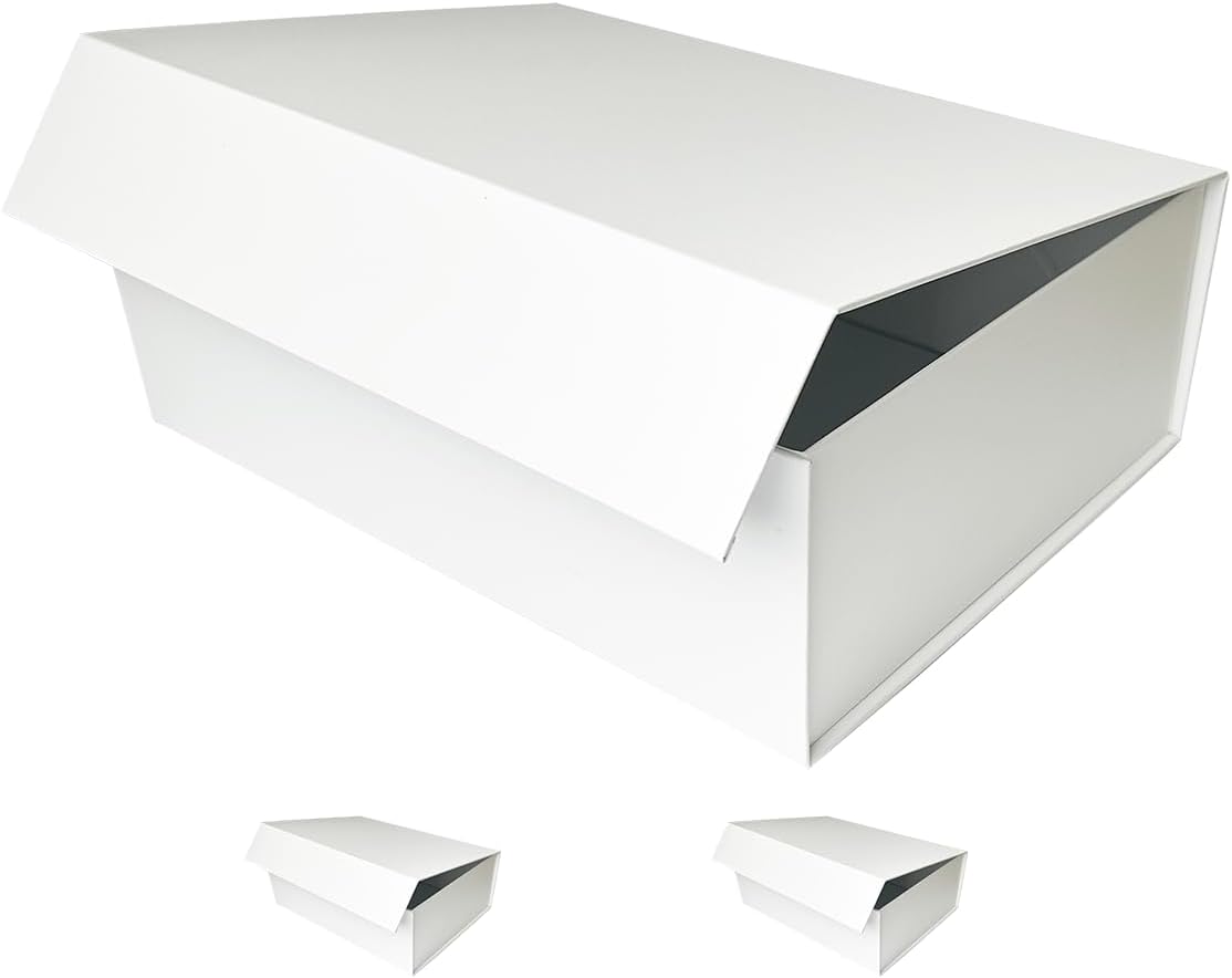 Amazon.com: Cohaja Matte White Gift Box with Lid | 3 Pack | 12 x 9 x 4 ...