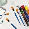 Amazon.com: 10Pcs 1 inch Flat Paint Brushes for Acrylic Painting ...