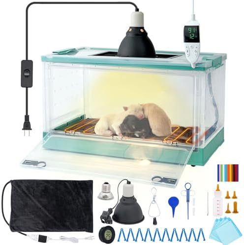 Amazon.com : ZHEQOGZH Kitten Incubator with Temperature Control Puppy ...