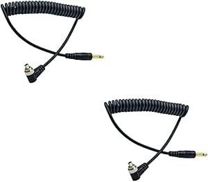 Amazon.com : 3.5mm Male Flash PC Sync Cable, 2Pcs Plug to Male Flash Sync Cord with Screw Lock ...