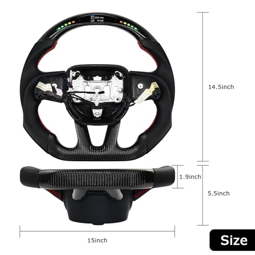 Snapklik.com : MOTAFAR Carbon Fiber Steering Wheel D-shaped Flat-bottom ...