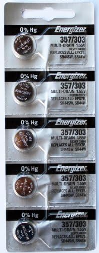 2PC Energizer 357 303 D303, D357, D303/357, GS13, 228, 280-62 Silver ...