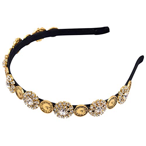 Aileam Headband Diamond Hair Band Baroque Gold Hair Hoop Fashion Metal ...