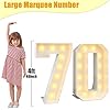 Amazon.com : 4ft Marquee Light up Numbers 70 Mosaic Numbers Frame for ...