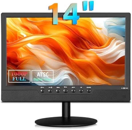 Amazon.com: Feihe 14 inch Small Flat Screen Kitchen TV with ATSC Tuner ...