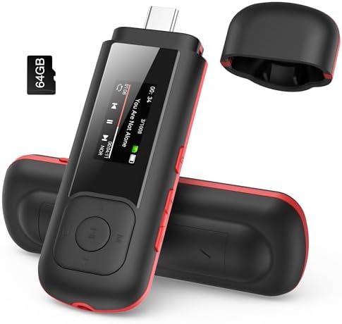 Amazon.com: AGPTEK 64GB USB C MP3 Player, A55PL 2 in 1 Type-C & USB ...