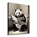 Amazon.com: AllBlue Funny Panda Bathroom Art Wall Decor, Cute Bathroom ...