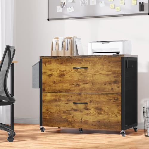 Snapklik.com : YITAHOME Wood Lateral File Cabinet, 2 Drawer Wide Filing ...