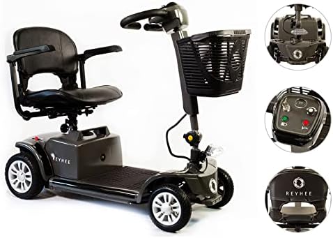 Amazon.com: Reyhee Cruiser Powered Mobility Scooters - 24V, 180W 4 Wheel Mobility Scooters for ...