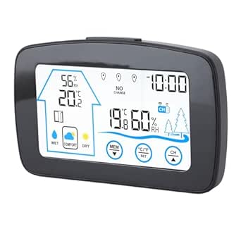 Amazon.com: Hygrometer Thermometer, Touch Screen, Weather Forecast ...