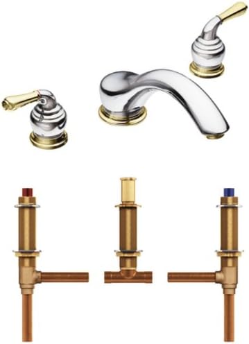 Moen T951CP-4792 Monticello Two-Handle Low Arc Roman Tub Faucet with ...