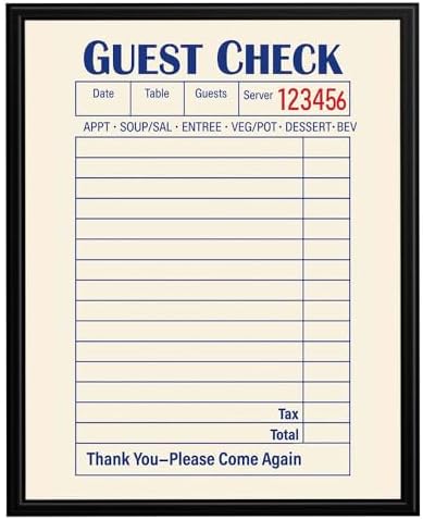 Amazon.com: InkFlow Posters Blank Guest Check Poster - Elegant Design ...