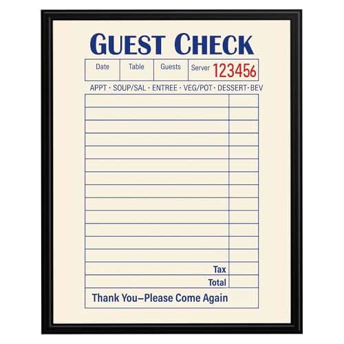 Amazon.com: InkFlow Blank Guest Check Poster - Simple, Elegant Design ...
