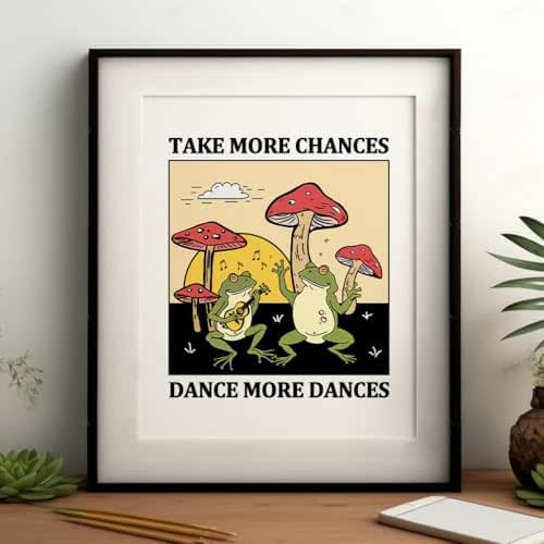 Amazon.com: Dancing Frog Retro Print, Toad and Frog Poster Prints, Take ...