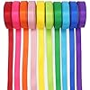 Amazon.com: MEEDEE Rainbow Ribbon Solid Color Assortment 10 Colors ...