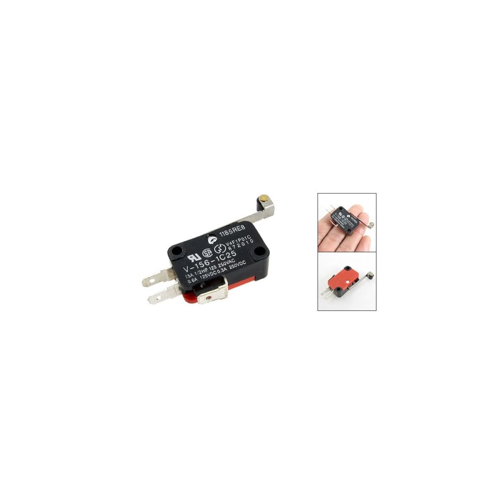 uxcell Micro Limit Switch with Long Hinge Roller - Momentary SPDT Snap ...