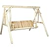 Amazon.com : Cedarlooks 0700024 Log 6-Feet Swing with Stand : Porch ...