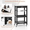 TANGZON Kitchen Trolley, Rolling Kitchen Island on Wheels with ...