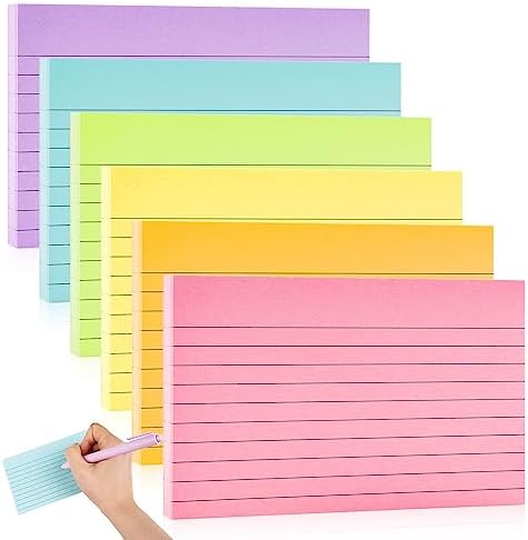 Tikplus 300pcs Index Cards, Ruled Index Cards, 76 x 127 mm Lined Paper ...