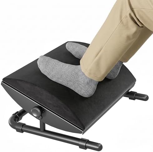 Foot Rest for Under Desk at Work, Ergonomic Footrest with Adjustable ...