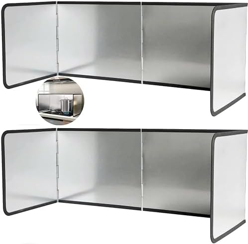Amazon.com: 2 pcs 4 Sided Splatter Guards for Frying | Grease Splatter ...
