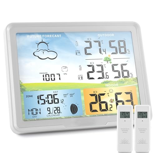 Home Weather Stations Wireless Indoor Outdoor Thermometer, Portable ...
