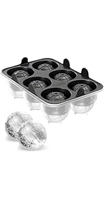 Amazon.com: CHILL³CUBES Large Round Ice Cube Trays - Set of 2, Silicone ...