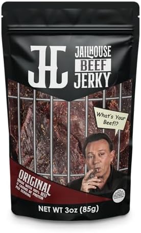 Amazon.com: JailHouse Beef Jerky - Original Flavor - 3oz Bag Premium ...