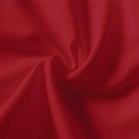 Plain Red 100% Cotton Fabric 150cm wide per metre : Amazon.co.uk: Home ...