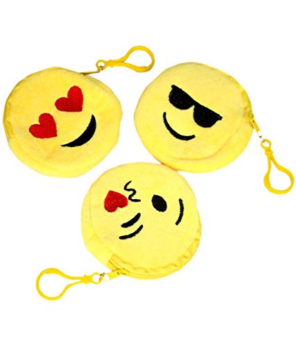 TECHPOOL Girl's Kid's Yellow Fabric Smiley Kiss Cool and Love Coin ...