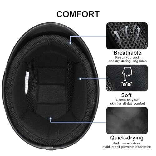 Snapklik.com : TRIANGLE Half Shell Helmet Motorcycle For Men ...