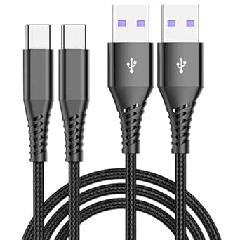Amazon.com: USB Type-C Charging Cable, 6ft Fast Charging Cord, 3A Quick ...